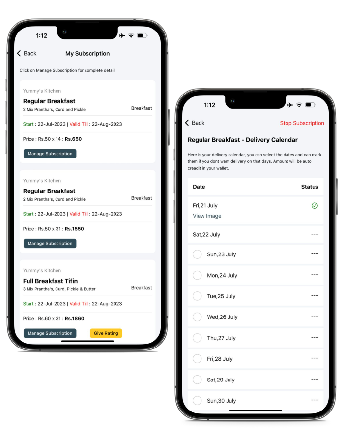 TiffinGo - A Complete App for Subscription Based Orders/Tiffin Services | Android + ios ...